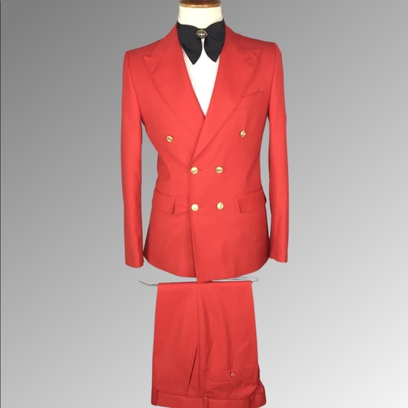 Suits & Blazers | Mens Red Double Breasted Suit | Poshmark